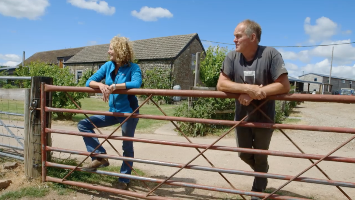 Farmer Tim and Kate Humble on the farm - Kate Humble